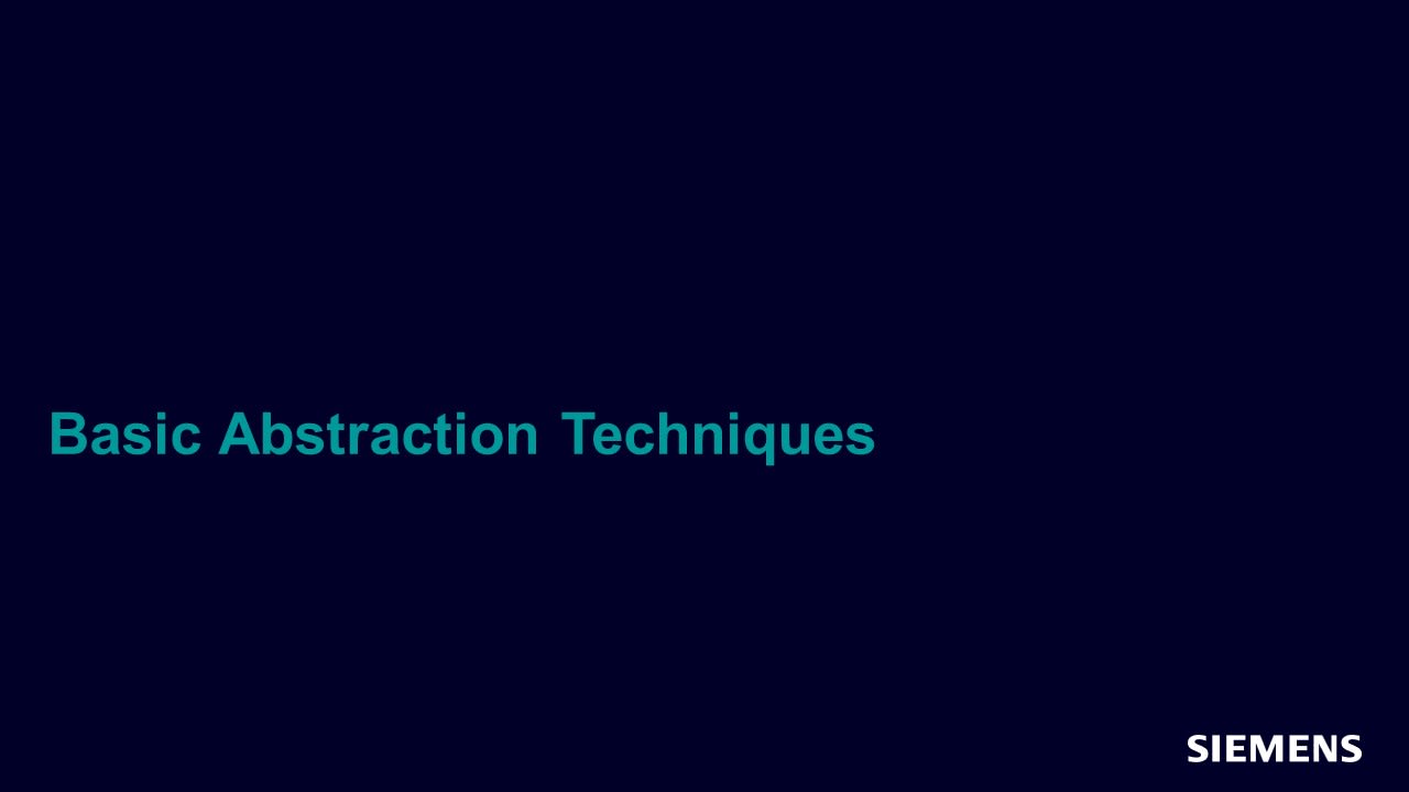 Basic Abstraction Techniques | Formal Verification